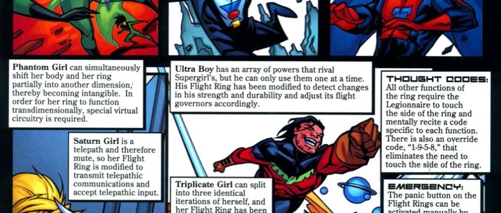 Legion Of Super-Heroes Flight Ring Schematics And Abilities - Comic ...