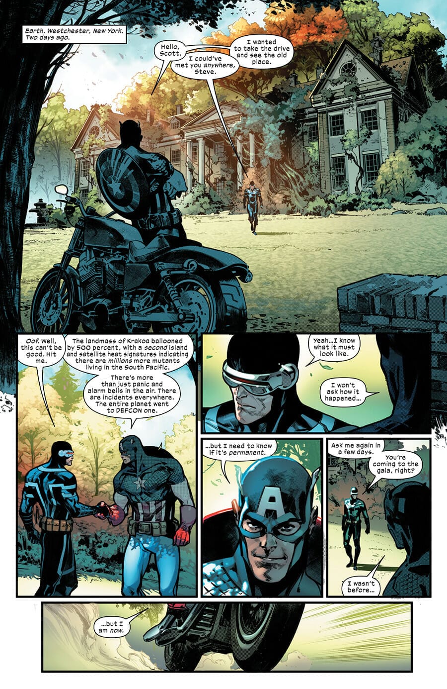 Planet-Size X-Men 1 Cyclops Captain America Meeting - Comic Book Revolution