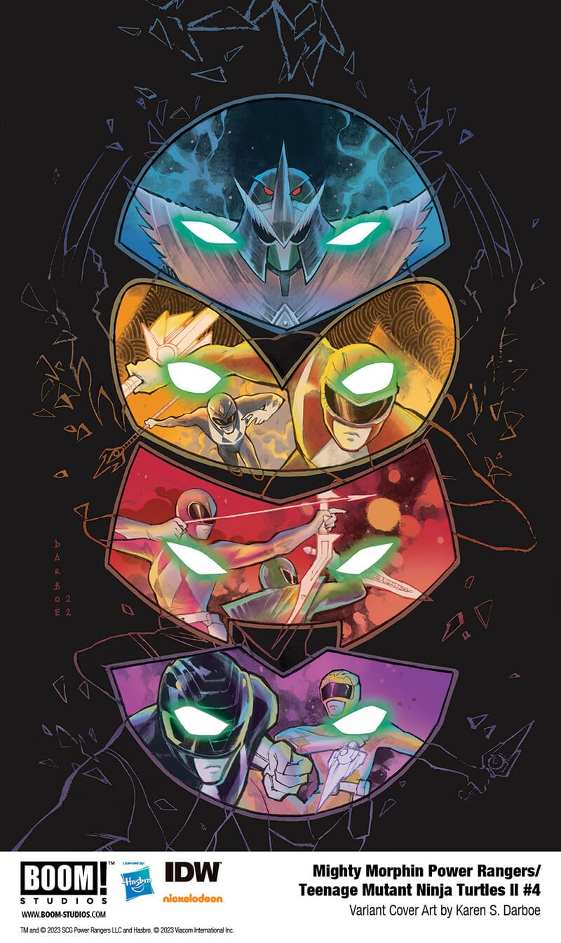 Dimension X Rangers Make Their Debut In MMPR/TMNT II #4