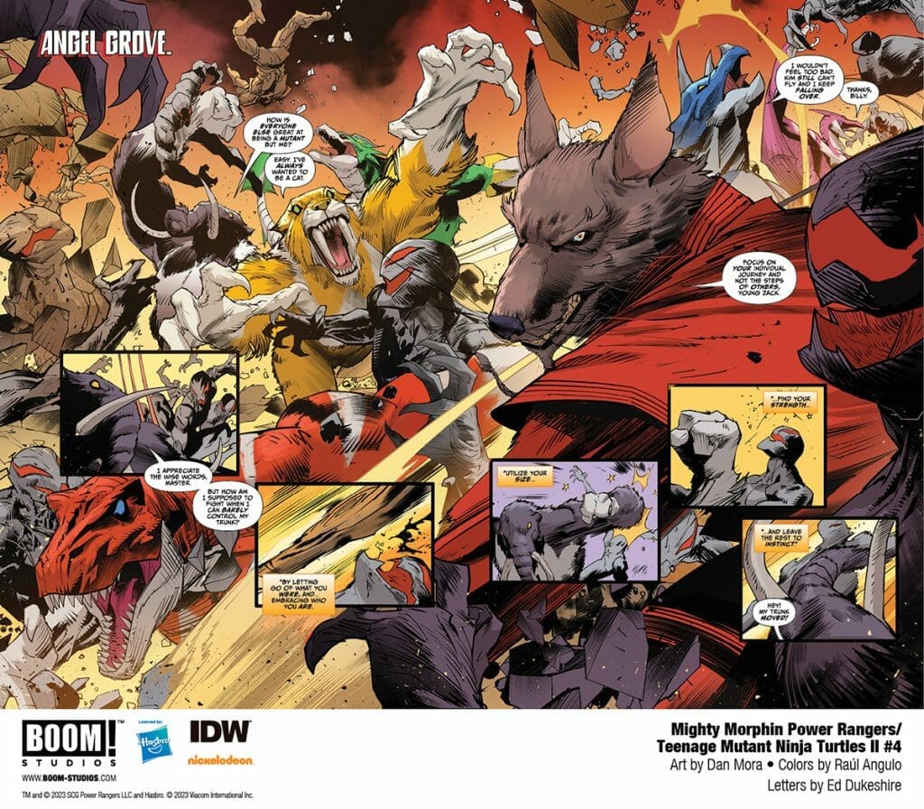 Dimension X Rangers Make Their Debut In MMPR/TMNT II #4