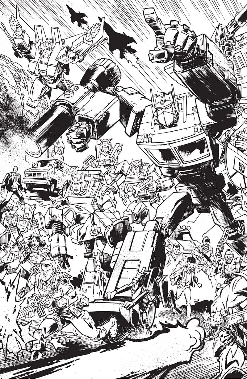 Transformers 9 Energon Universe Anniversary Variant BW - Comic Book ...